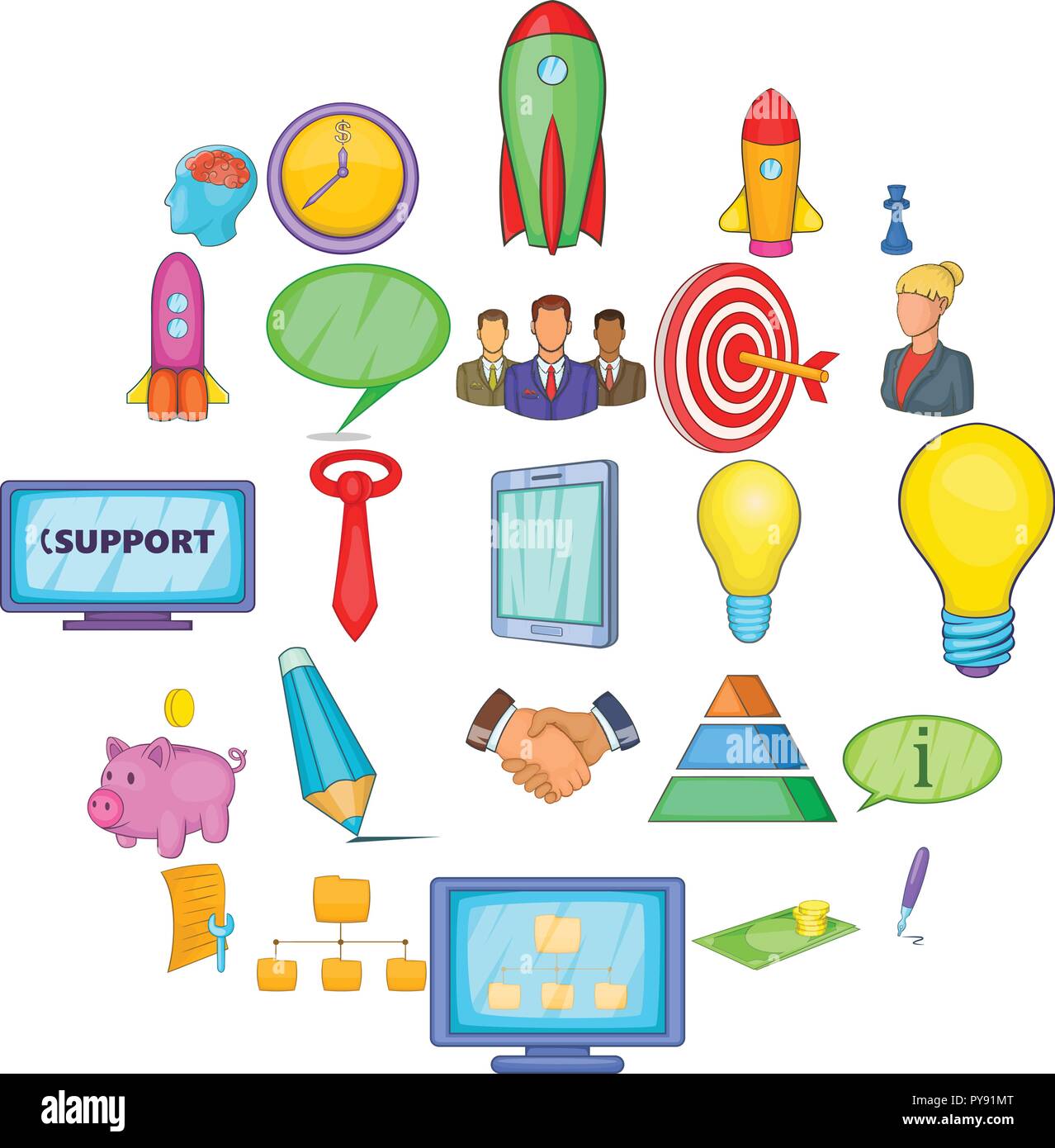 Group icons set, cartoon style Stock Vector Image & Art - Alamy