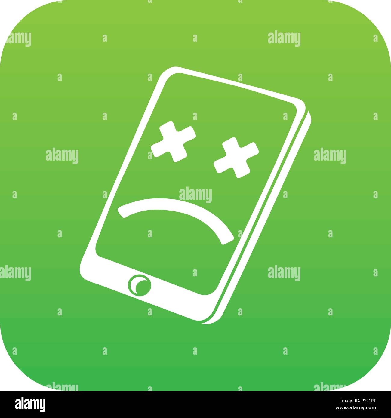 Dead smartphone icon green vector Stock Vector Image & Art - Alamy