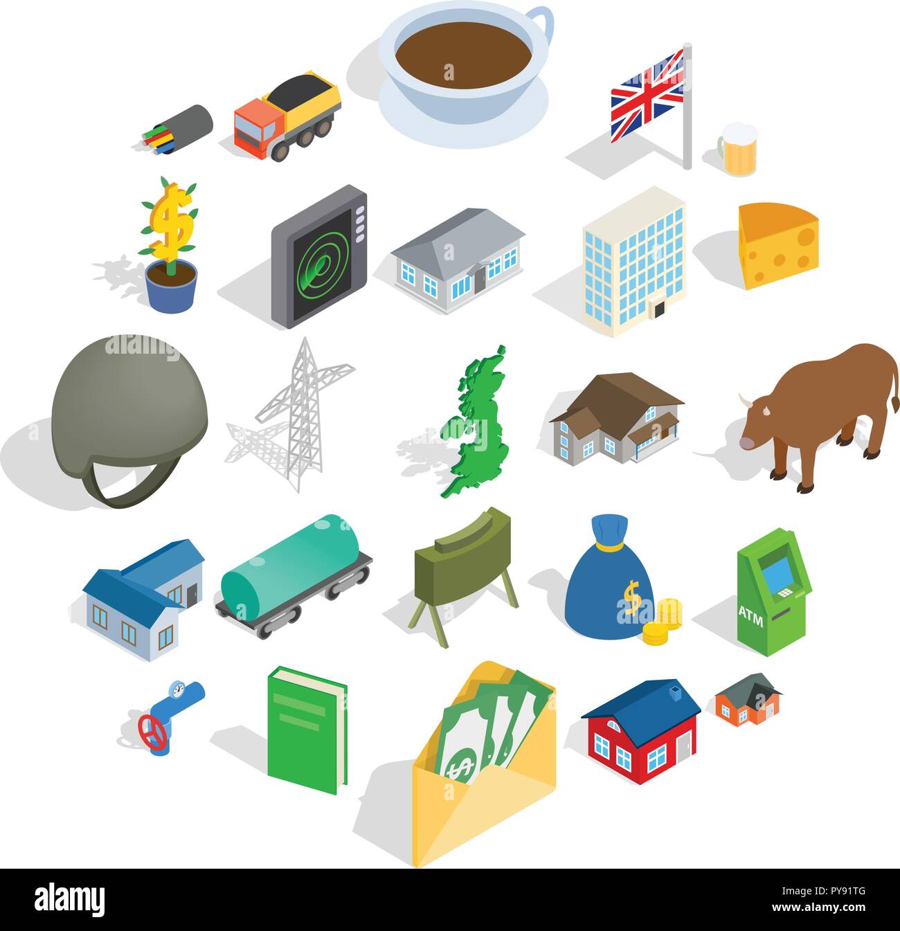 Earner icons set, isometric style Stock Vector Image & Art - Alamy