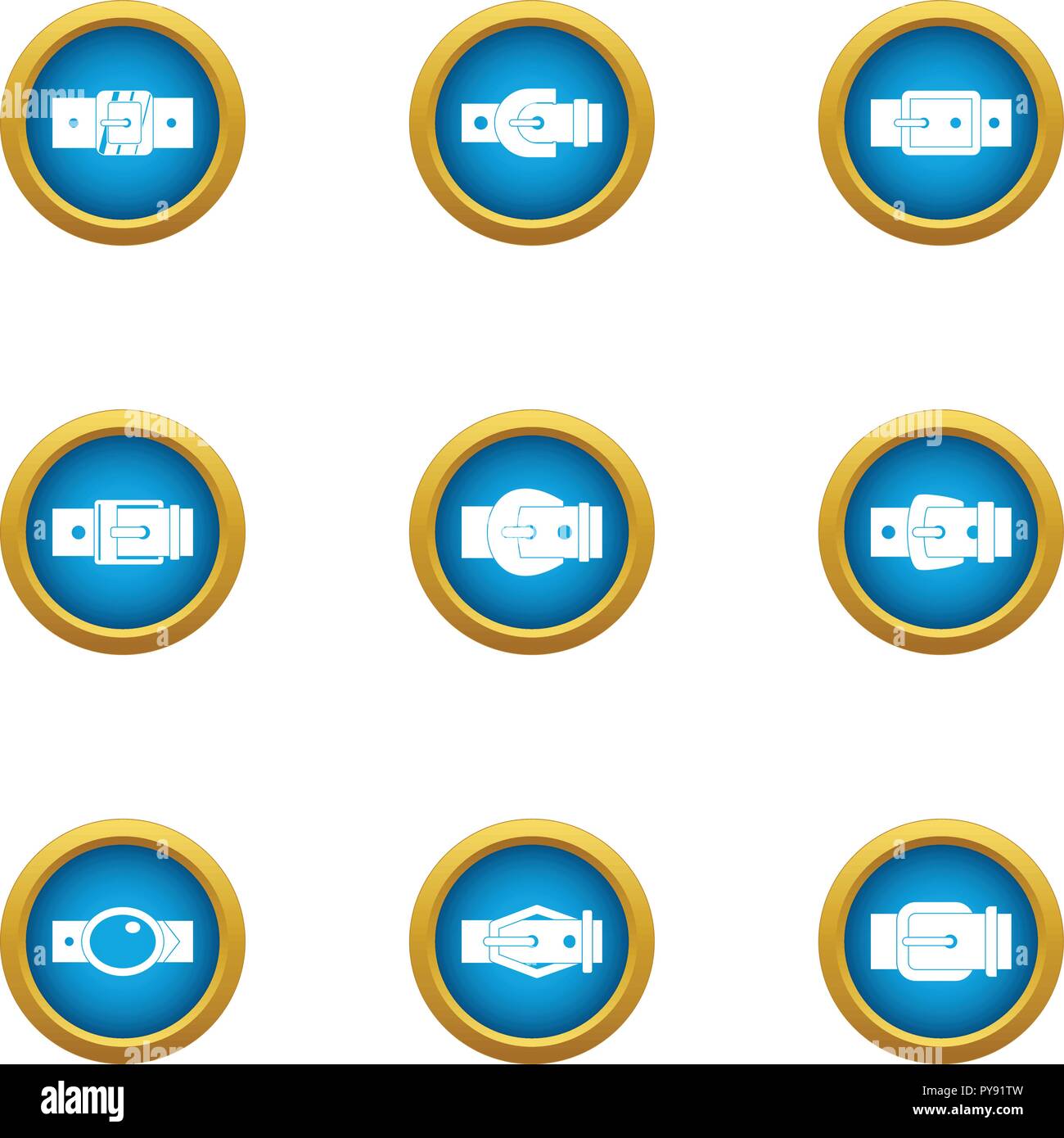 Silver clasp buckle Stock Vector Images - Alamy