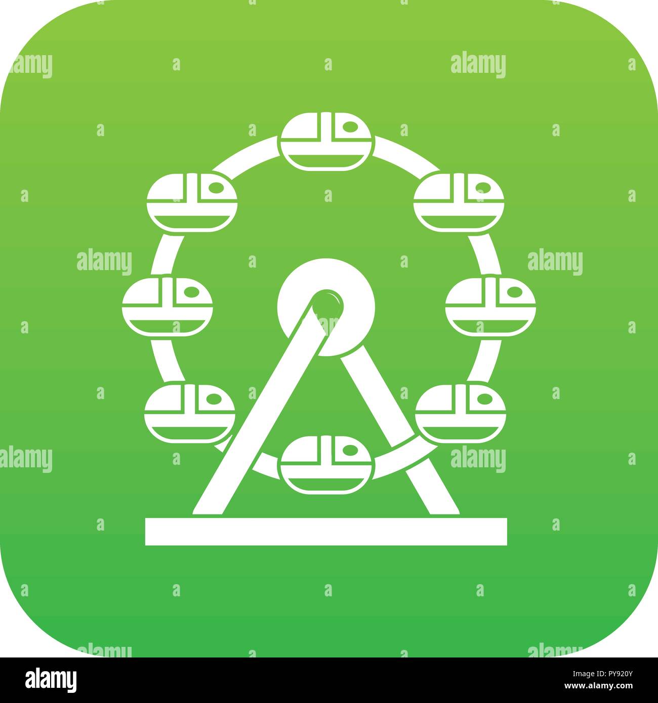 Giant ferris wheel icon digital green Stock Vector Image & Art - Alamy