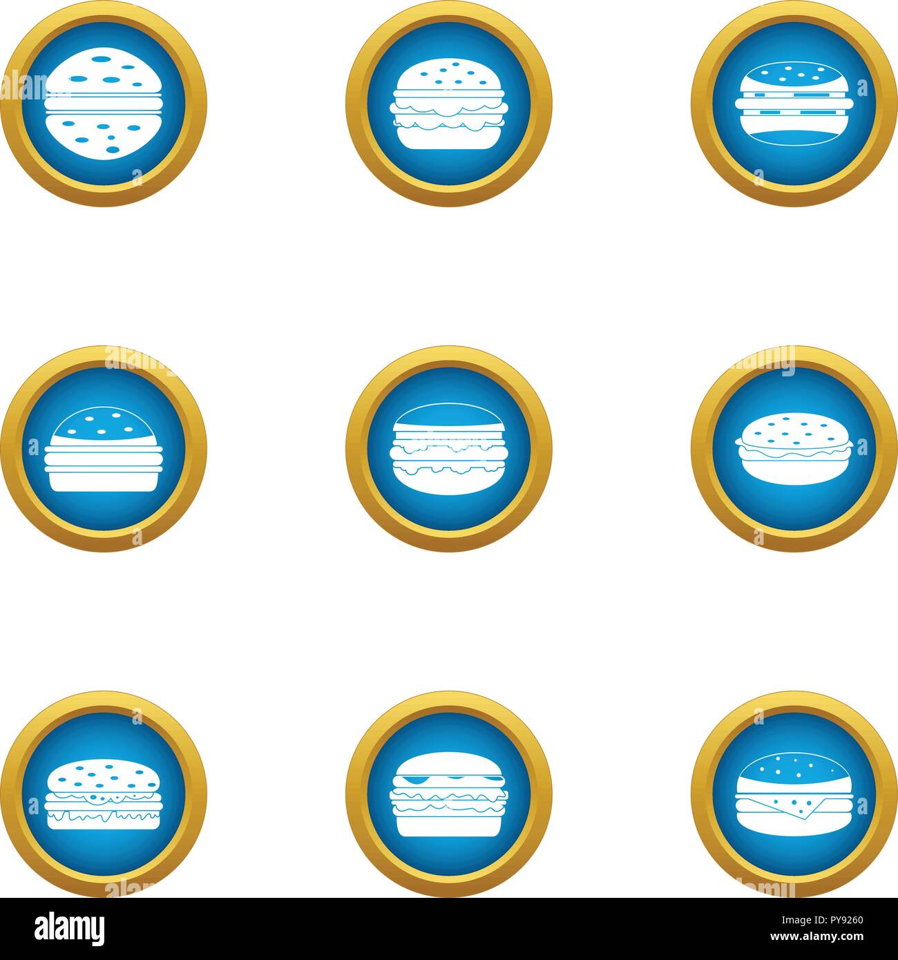 Squeeze icons set, flat style Stock Vector Image & Art - Alamy