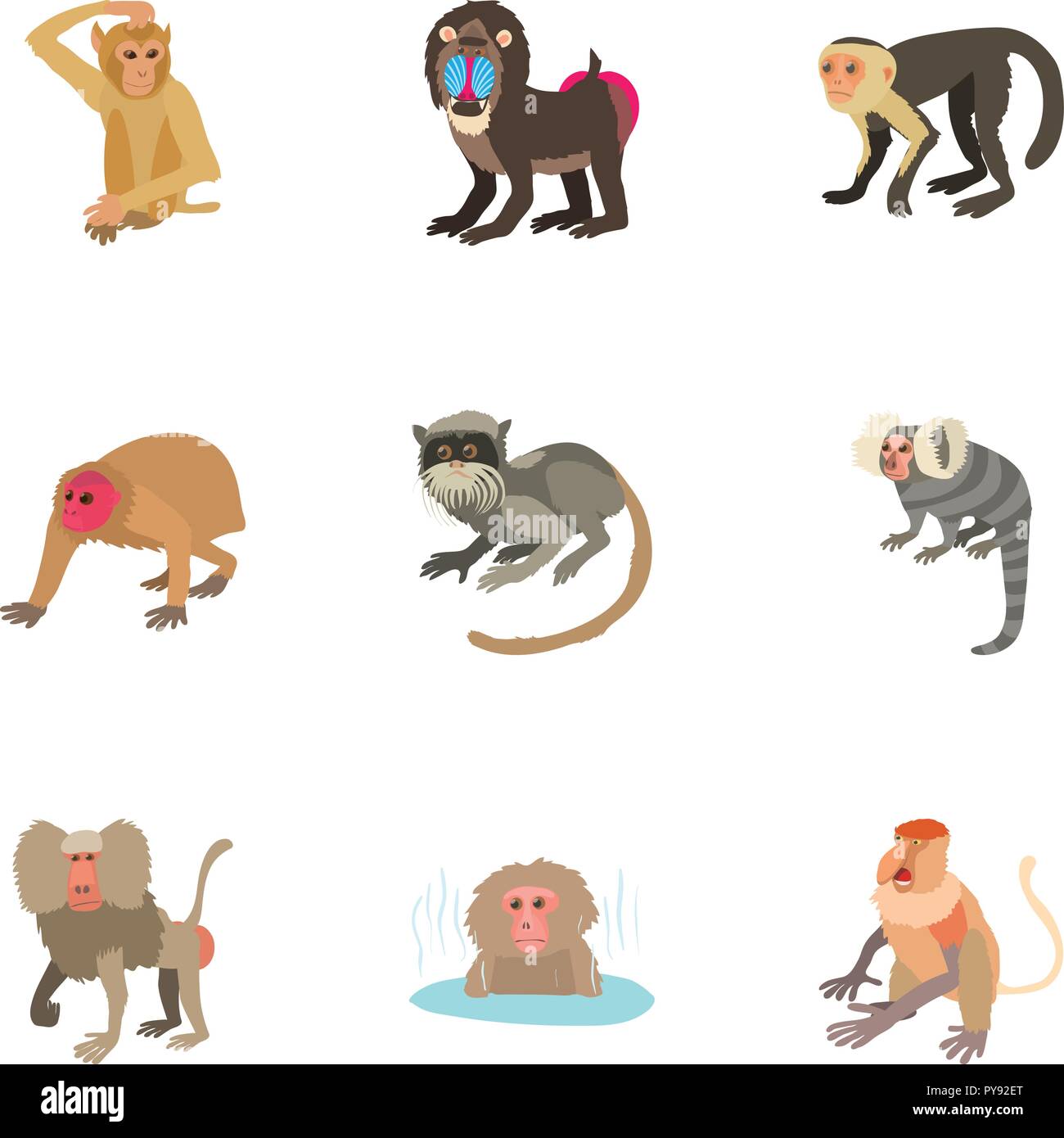 Jacko icons set, cartoon style Stock Vector Image & Art - Alamy