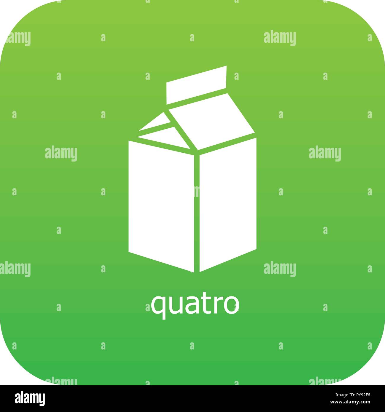 Quatro packag icon green vector Stock Vector Image & Art - Alamy