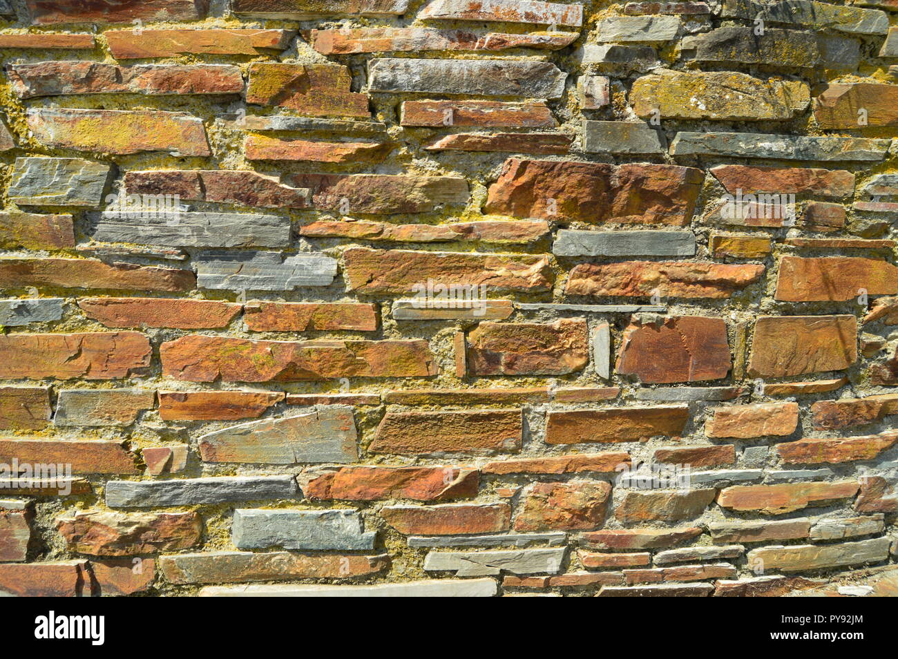 Pretty Slate Brick Wall For Use Of Screensaver, Desktop Background Or ...