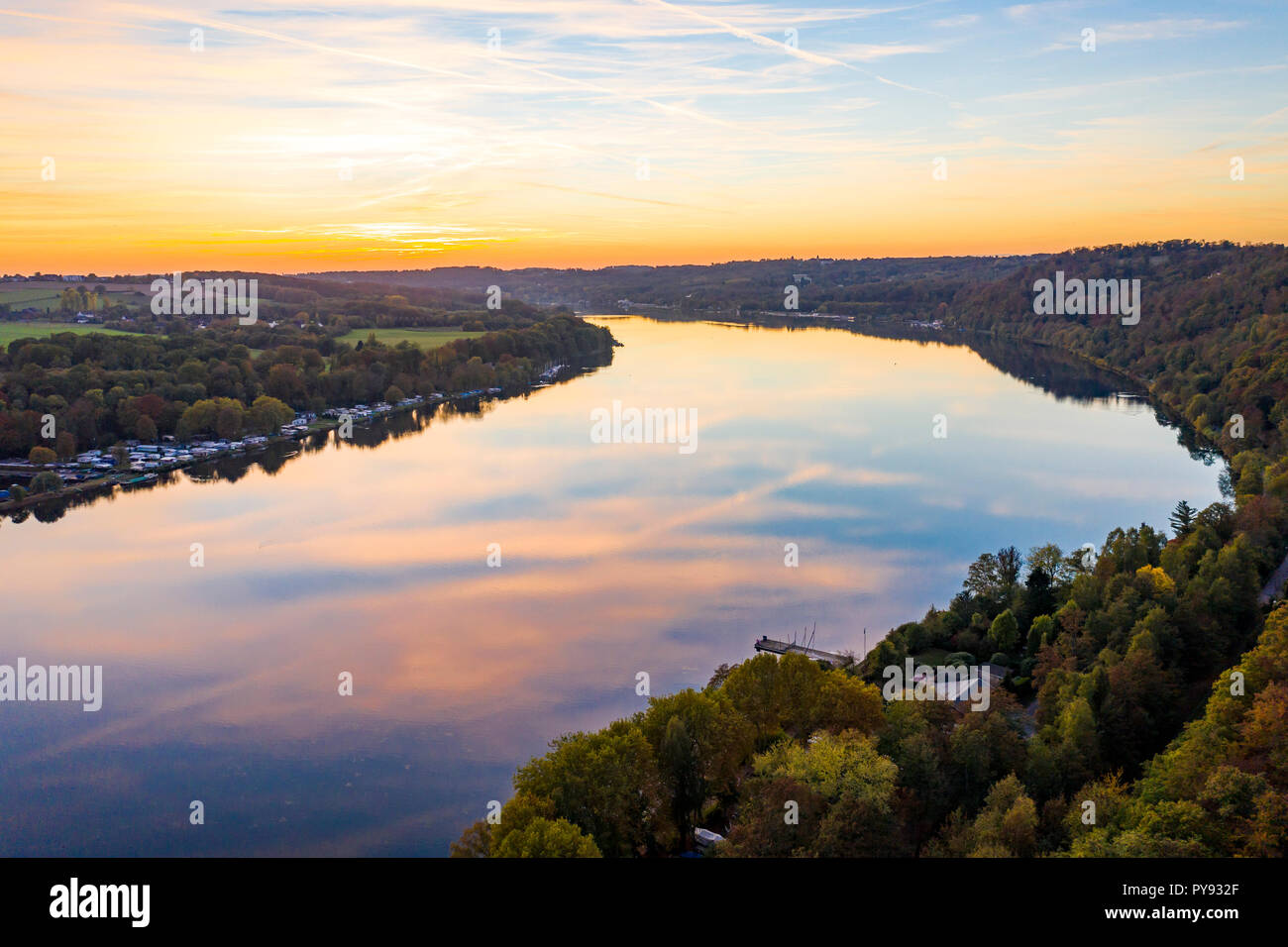 Reservoir on the river ruhr germany hi-res stock photography and images ...
