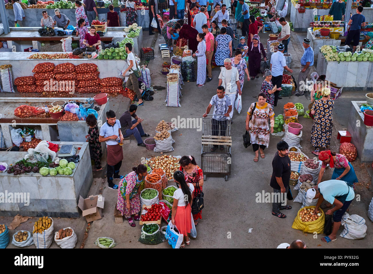Uzbekistan, Samarkand, Unesco World Heritage, Siab bazaar Stock Photo ...