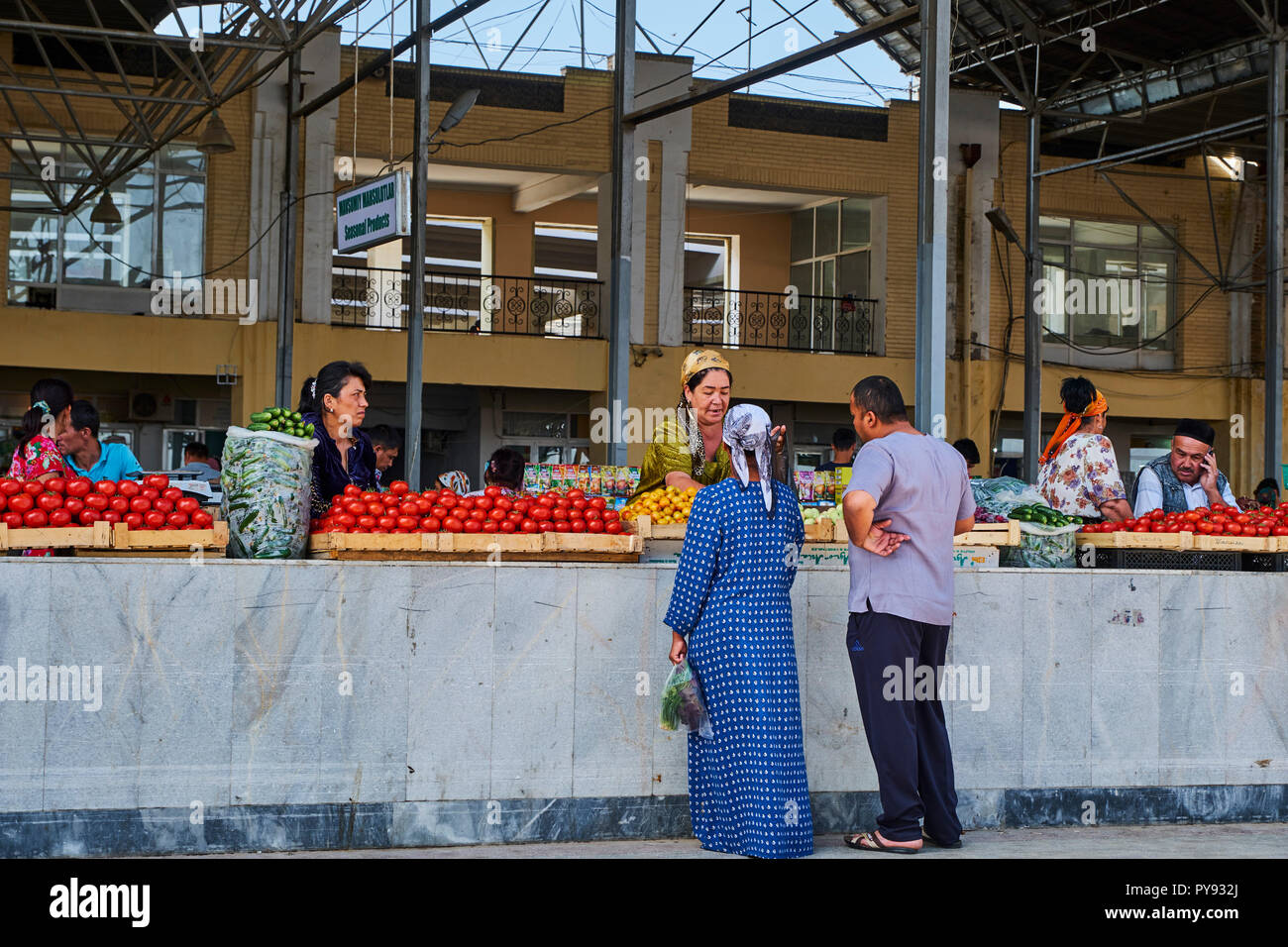 Uzbekistan, Samarkand, Unesco World Heritage, Siab bazaar Stock Photo ...