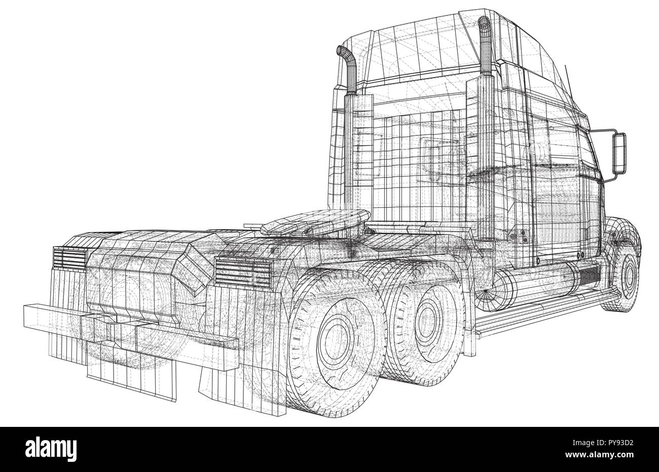 Shipping container on lorry Black and White Stock Photos & Images - Alamy