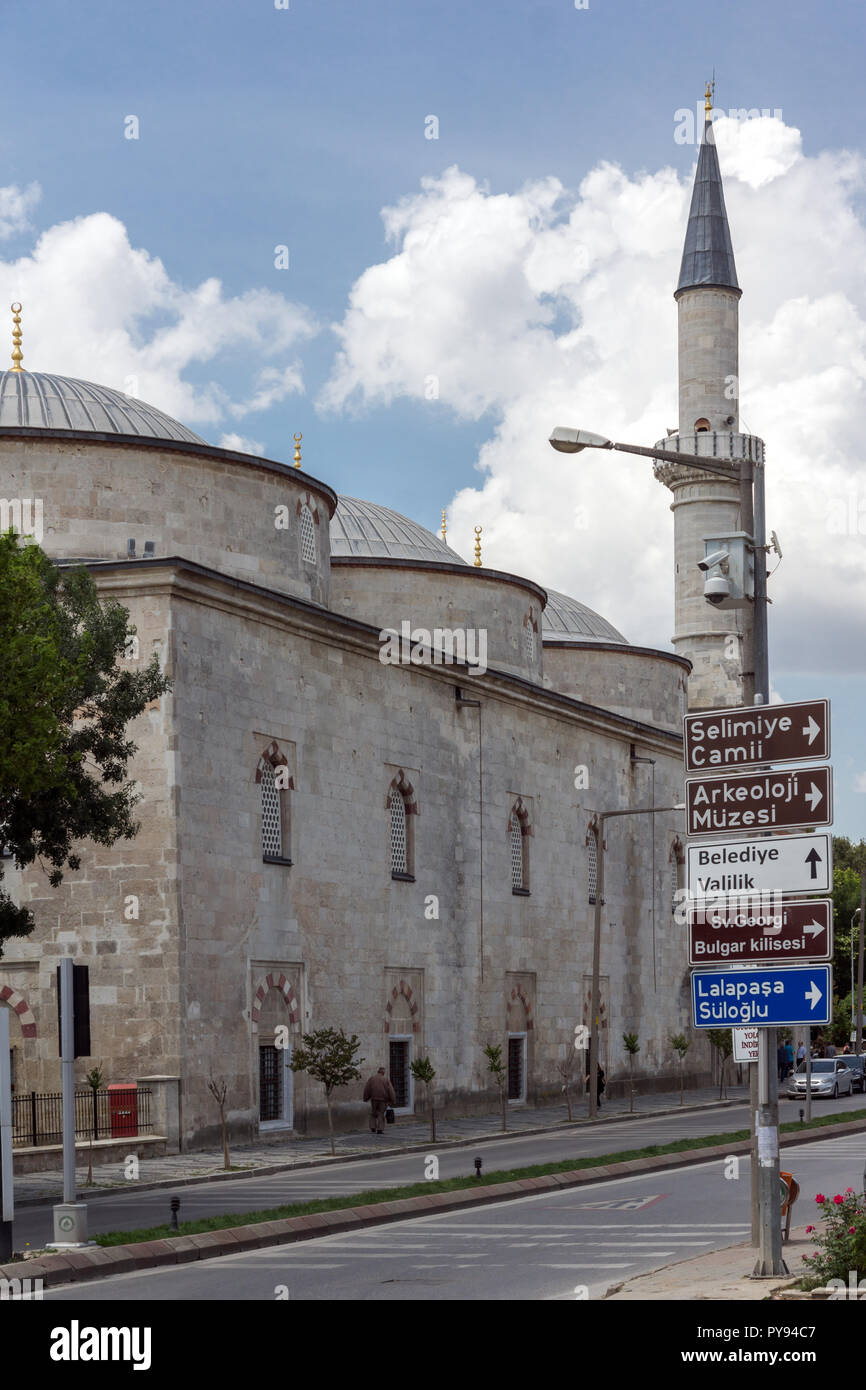 EDIRNE, TURKEY - MAY 26, 2018: Eski Camii Mosque in city of Edirne ...