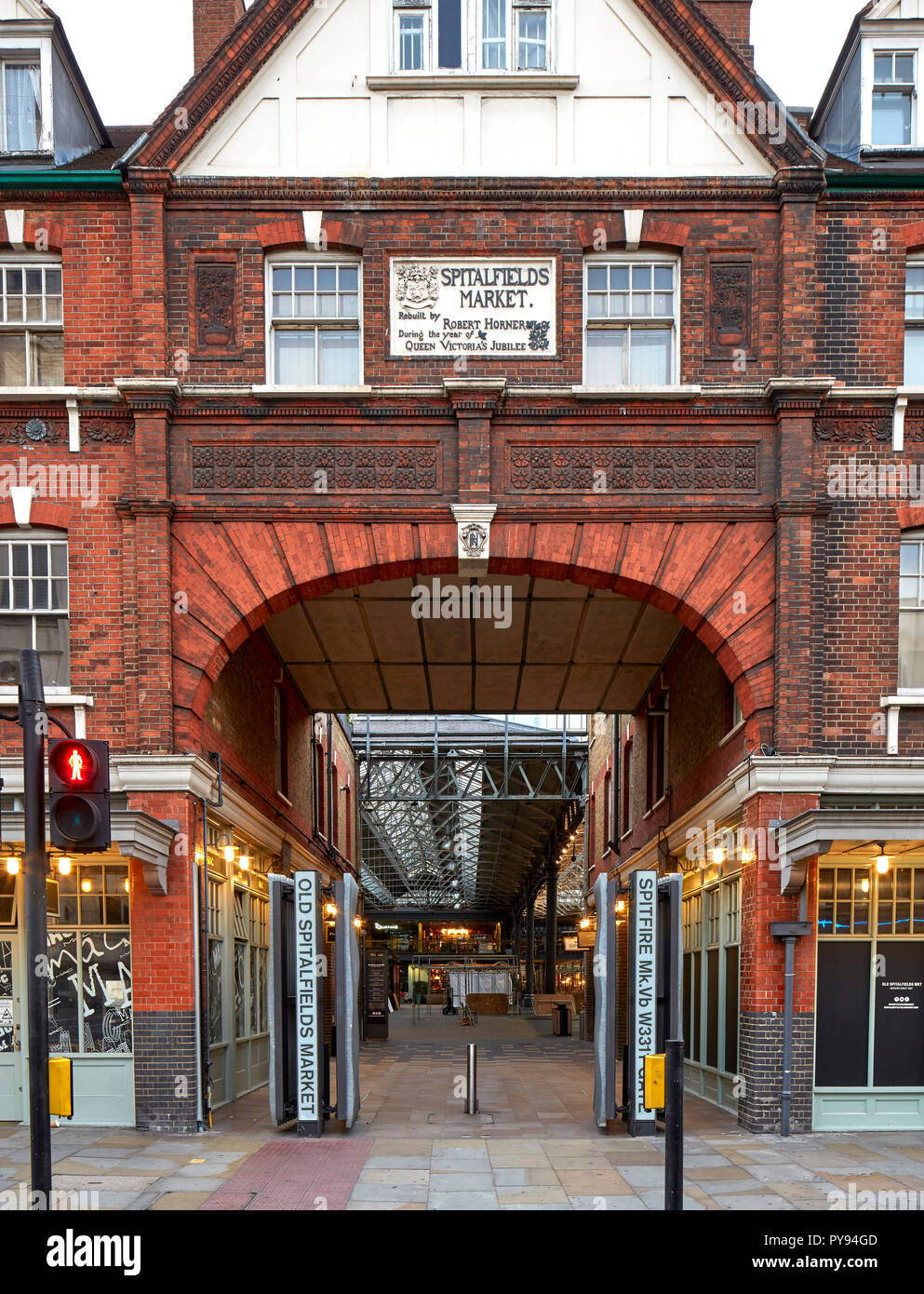 Old Spitalfields Market entrance. Architectural Stock, London, United ...