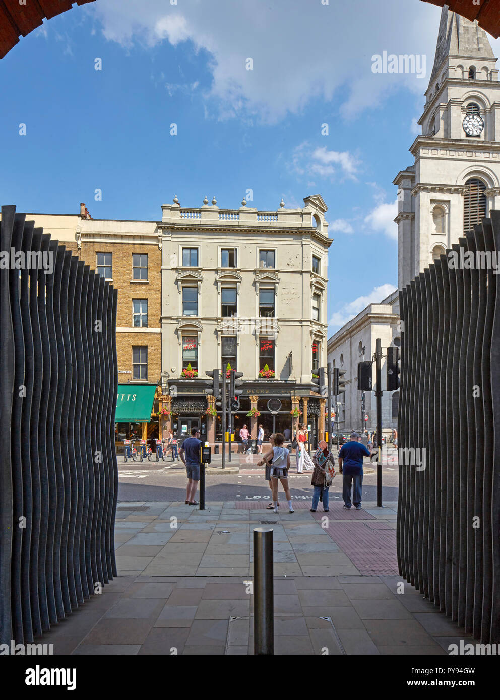 Old Spitalfields Market entrance. Architectural Stock, London, United ...