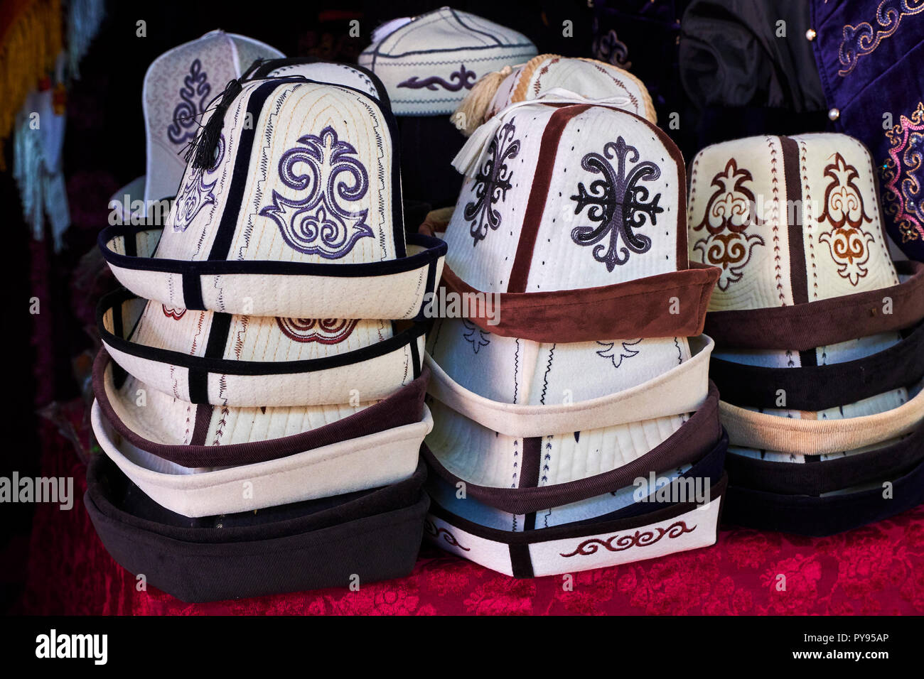 Kyrgyz traditional hat hi-res stock photography and images - Alamy