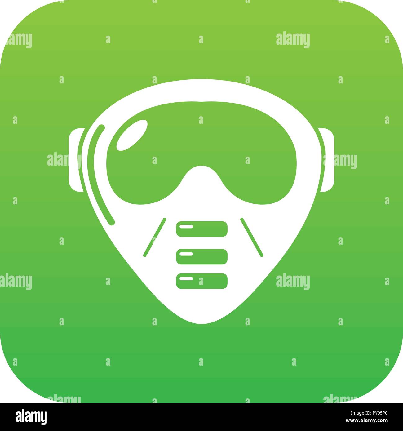 Paintball mask equipment icon green vector Stock Vector Image & Art - Alamy