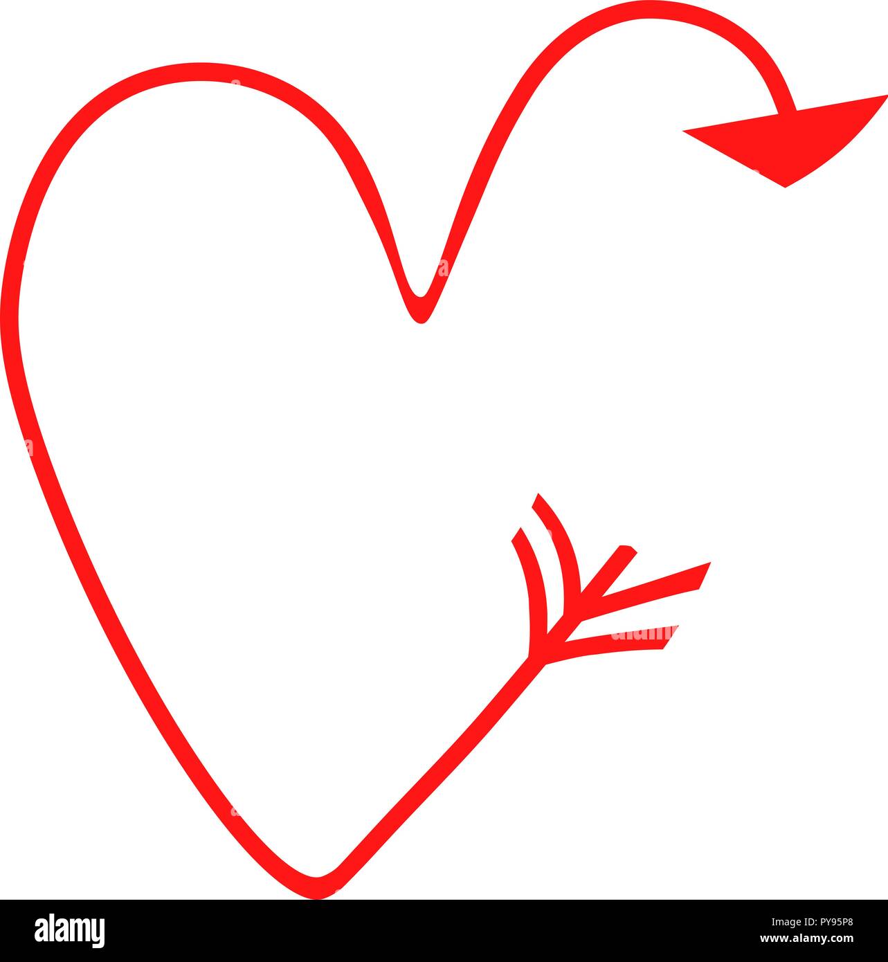 Cupids arrow sign vector vectors hi-res stock photography and images ...