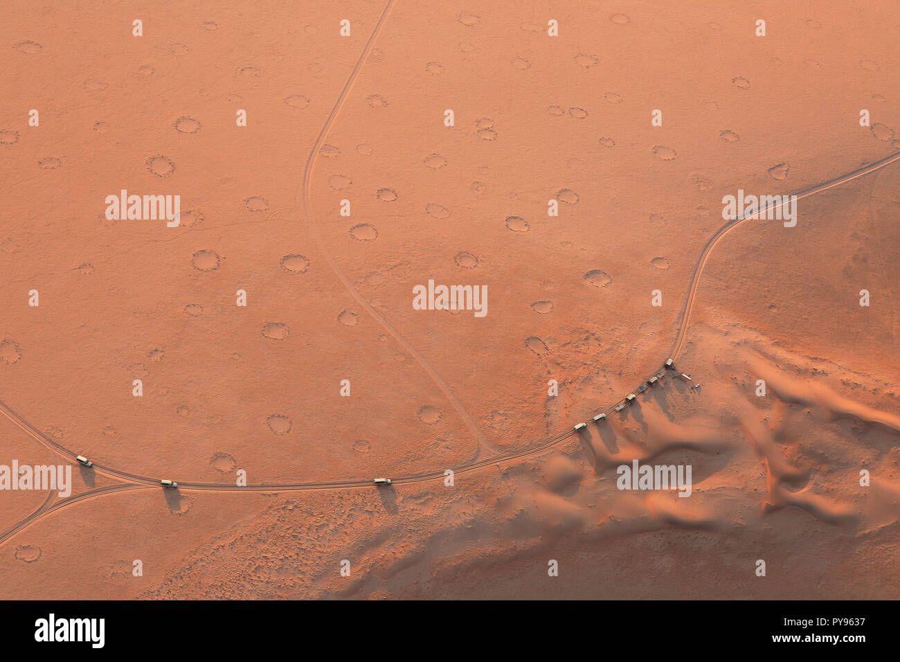 Namibia Fairy Circles seen in the Namib desert from above- cause ...