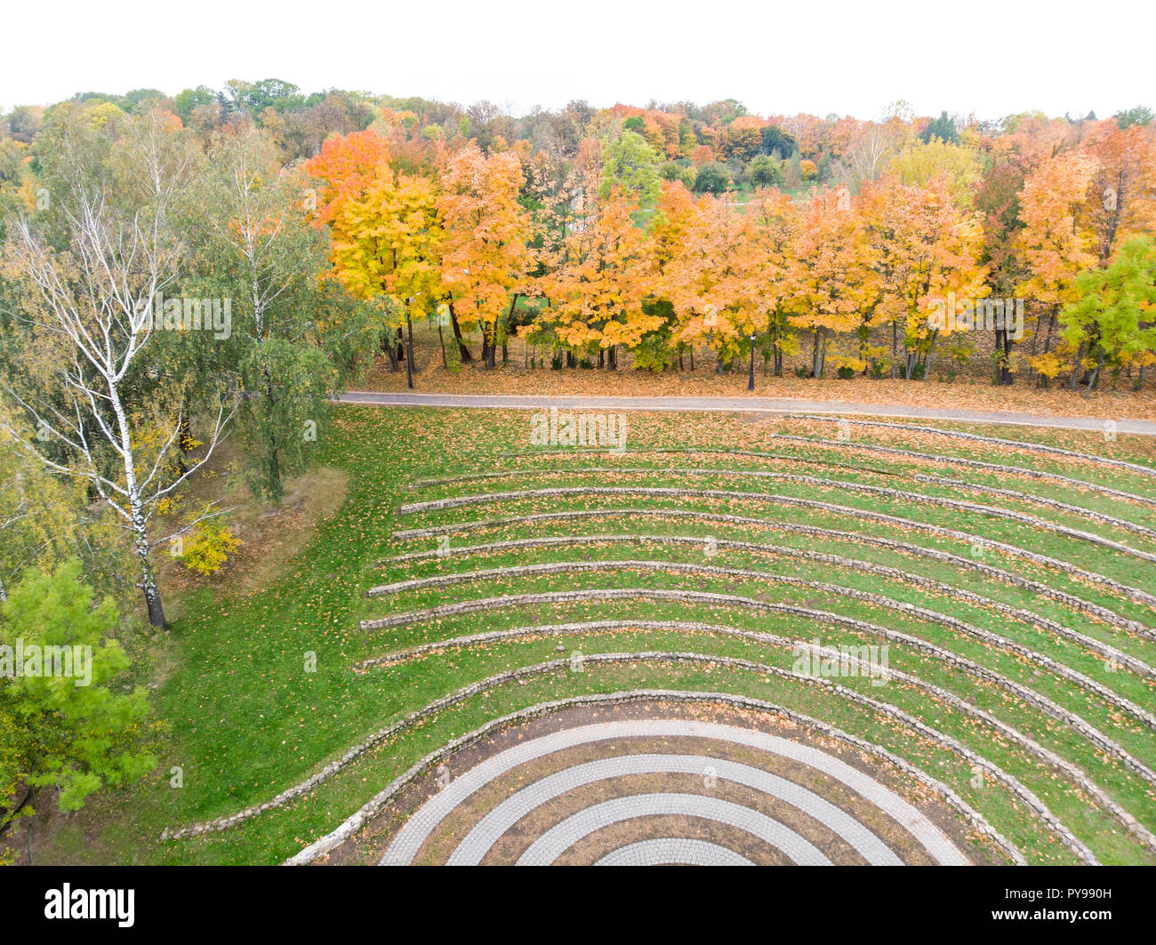 Aerial view city park hi-res stock photography and images - Alamy