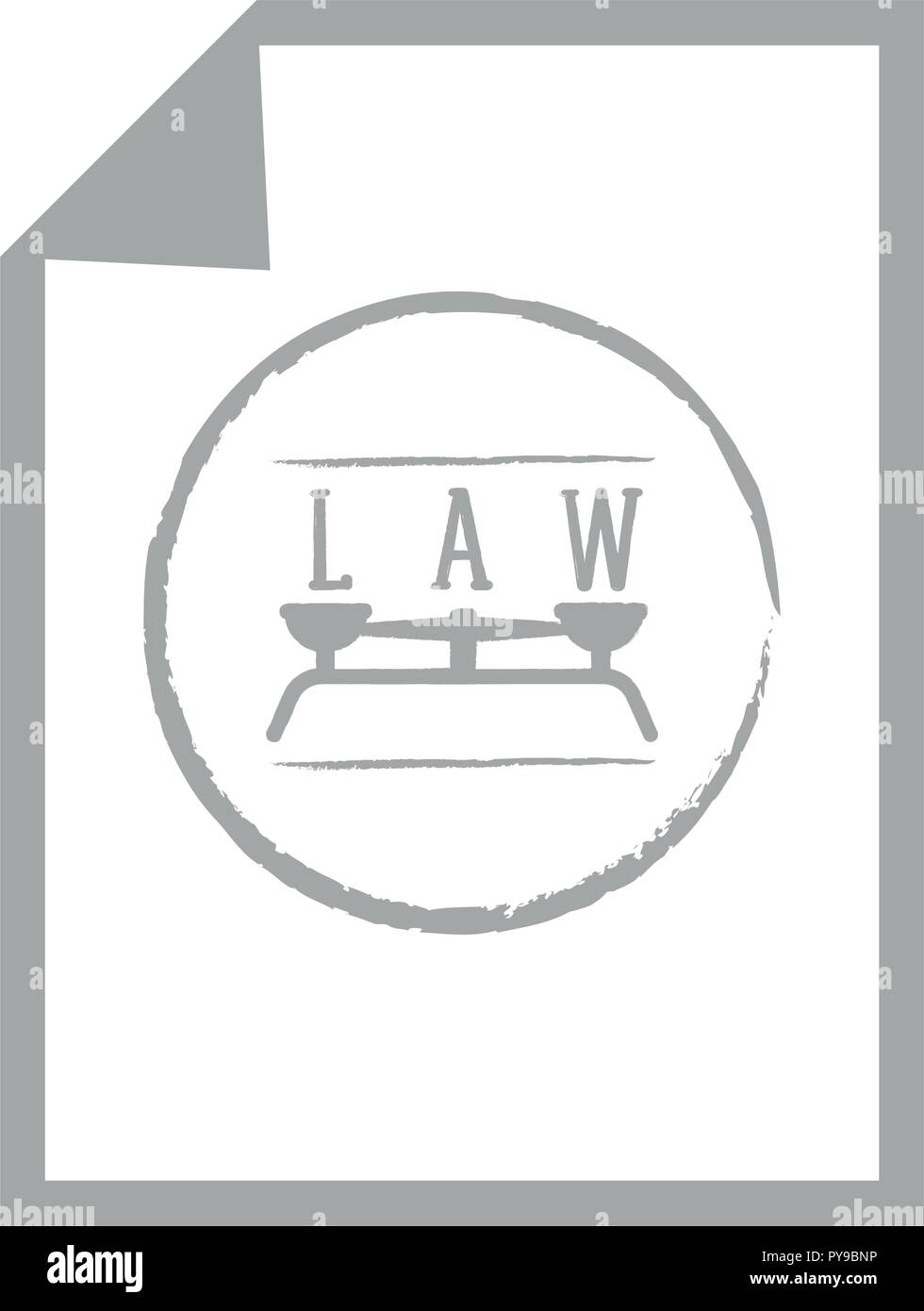 Isolated law paper with a balance icon Stock Vector Image & Art - Alamy