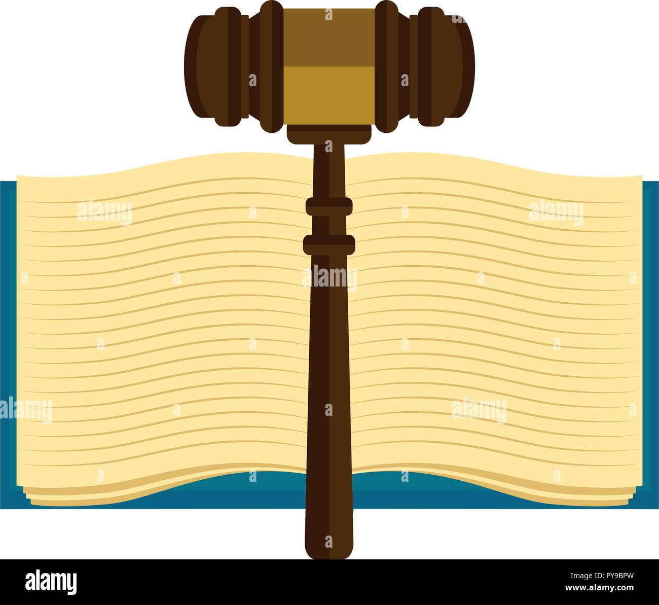 Wooden gavel with a book icon Stock Vector Image & Art - Alamy