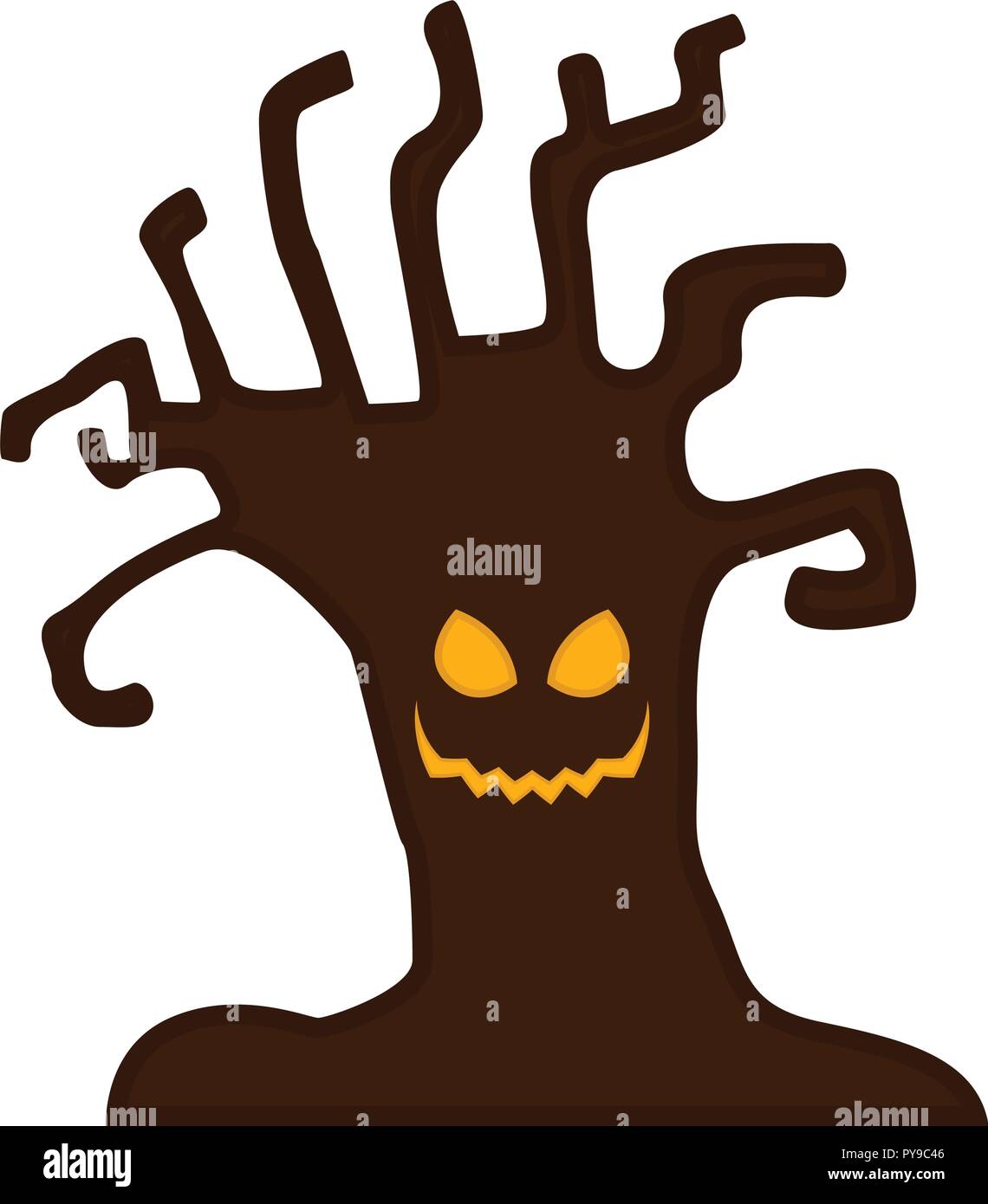 Isolated halloween haunted tree Stock Vector Image & Art - Alamy
