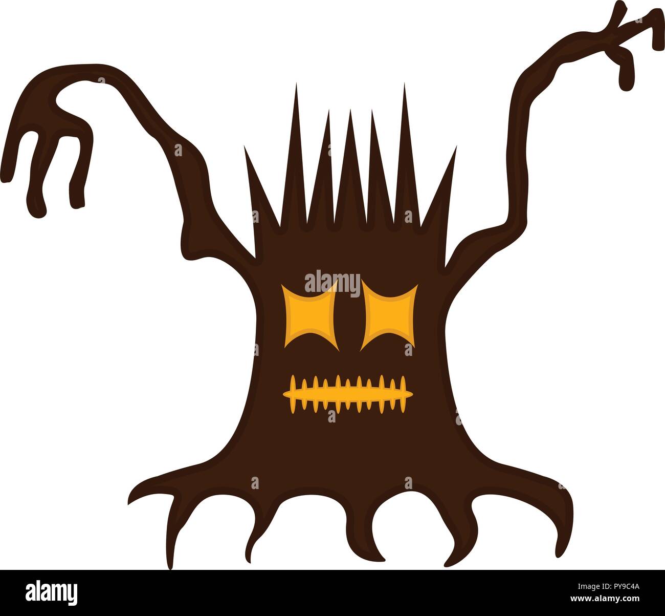 Isolated halloween haunted tree Stock Vector Image & Art - Alamy