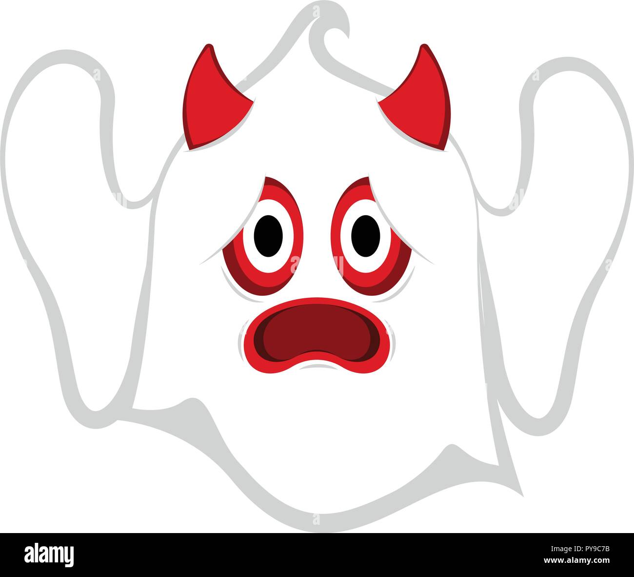 Isolated cute halloween demon ghost Stock Vector Image & Art - Alamy