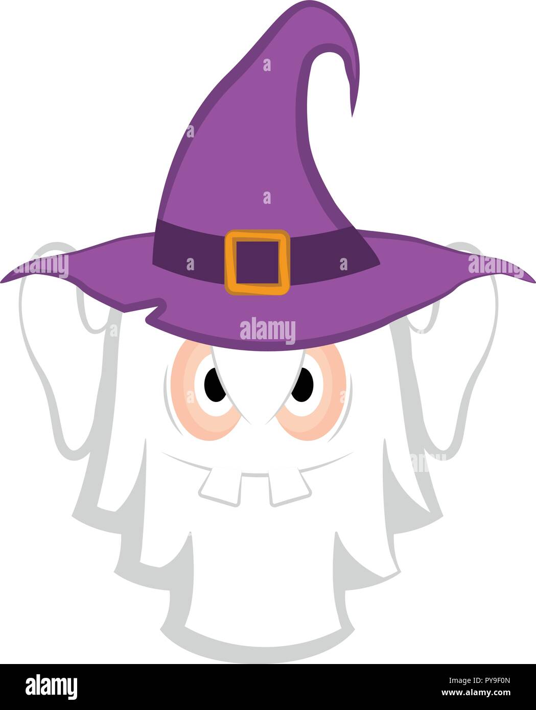 Isolated cute halloween witch ghost Stock Vector Image & Art - Alamy