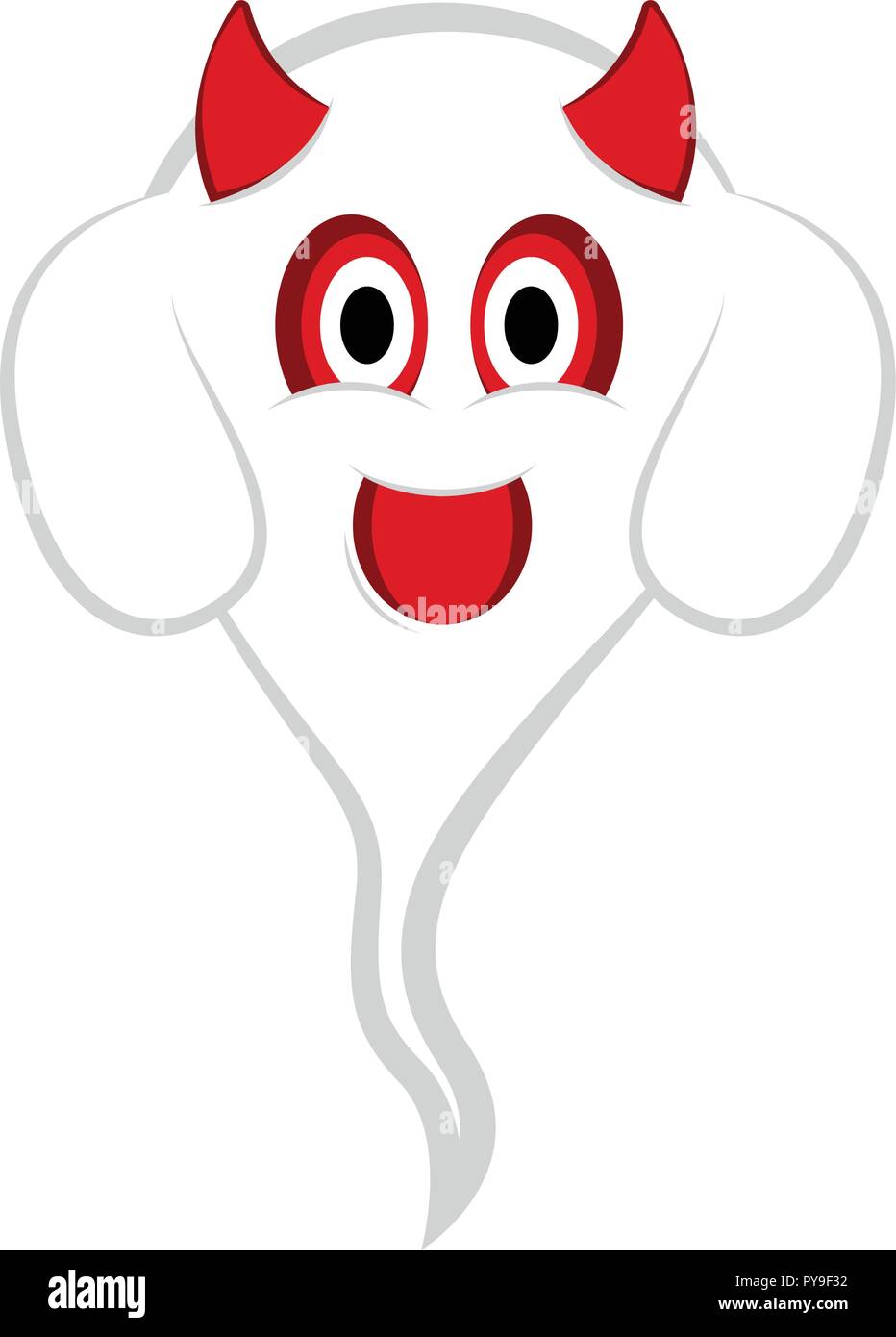 Isolated cute halloween demon ghost Stock Vector Image & Art - Alamy