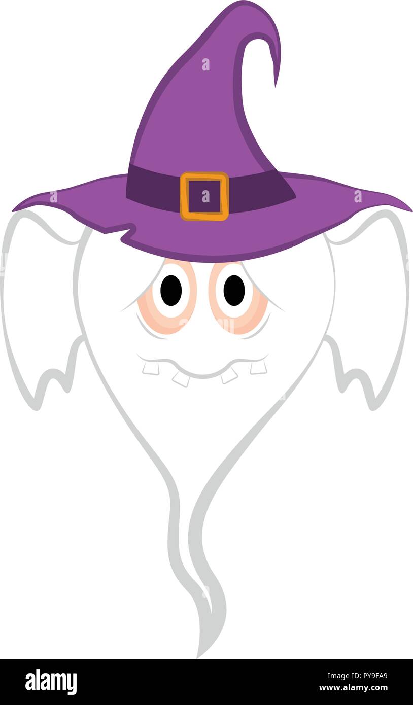Isolated cute halloween witch ghost Stock Vector Image & Art - Alamy