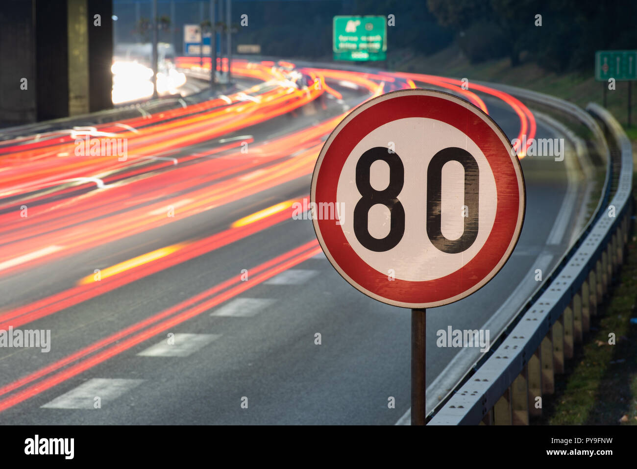 Speed Limit 80 Sign High Resolution Stock Photography and Images - Alamy