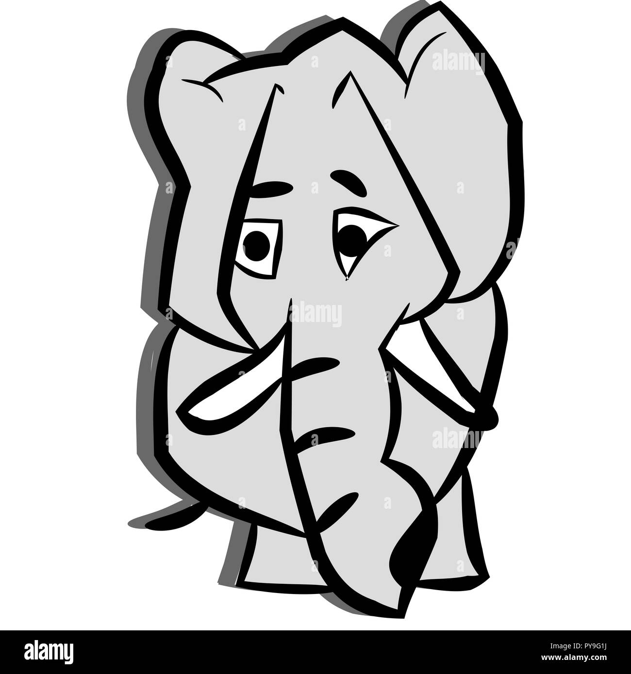 Elephant sad Black and White Stock Photos & Images - Alamy