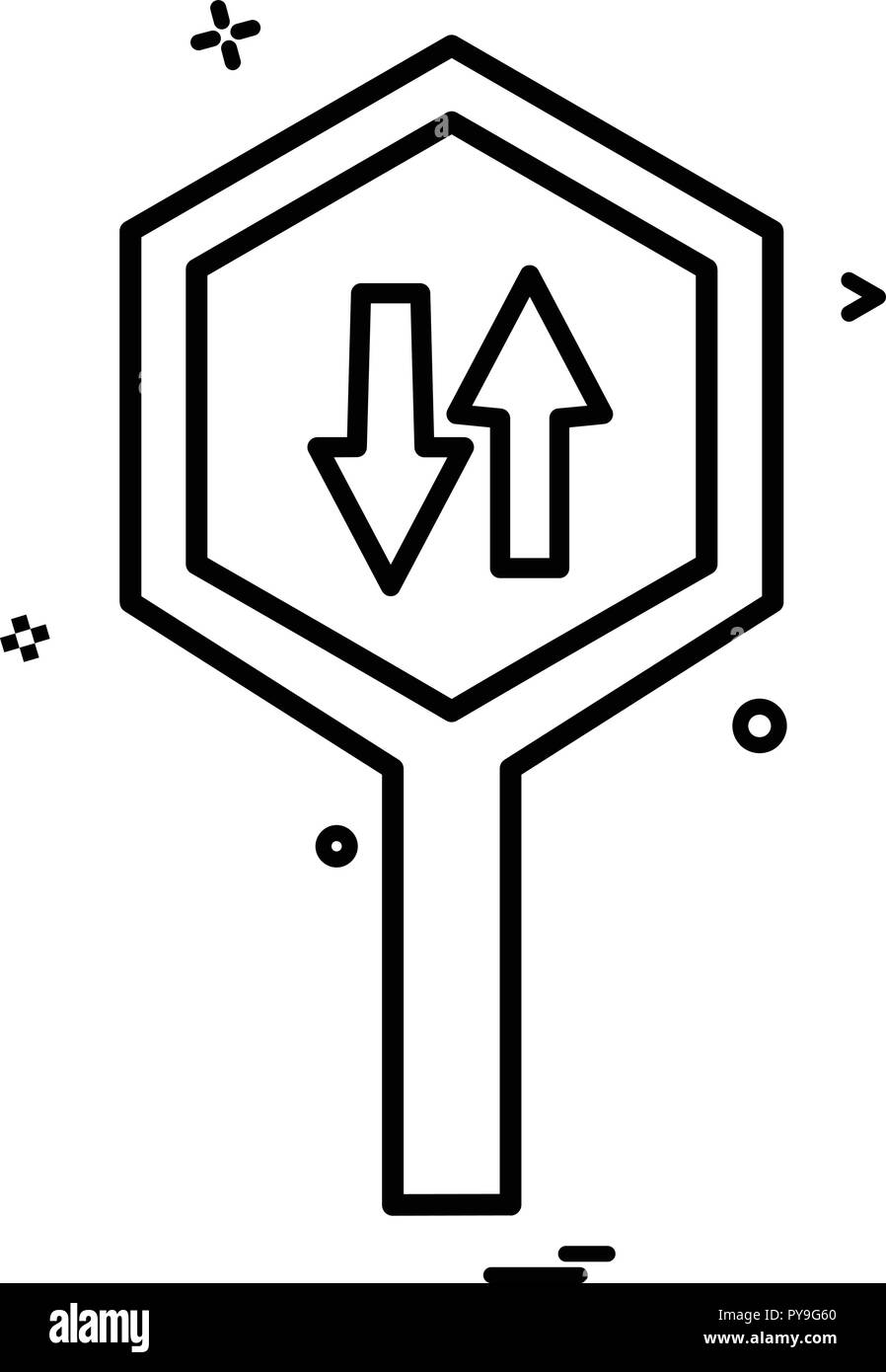 One way road map Black and White Stock Photos & Images - Alamy