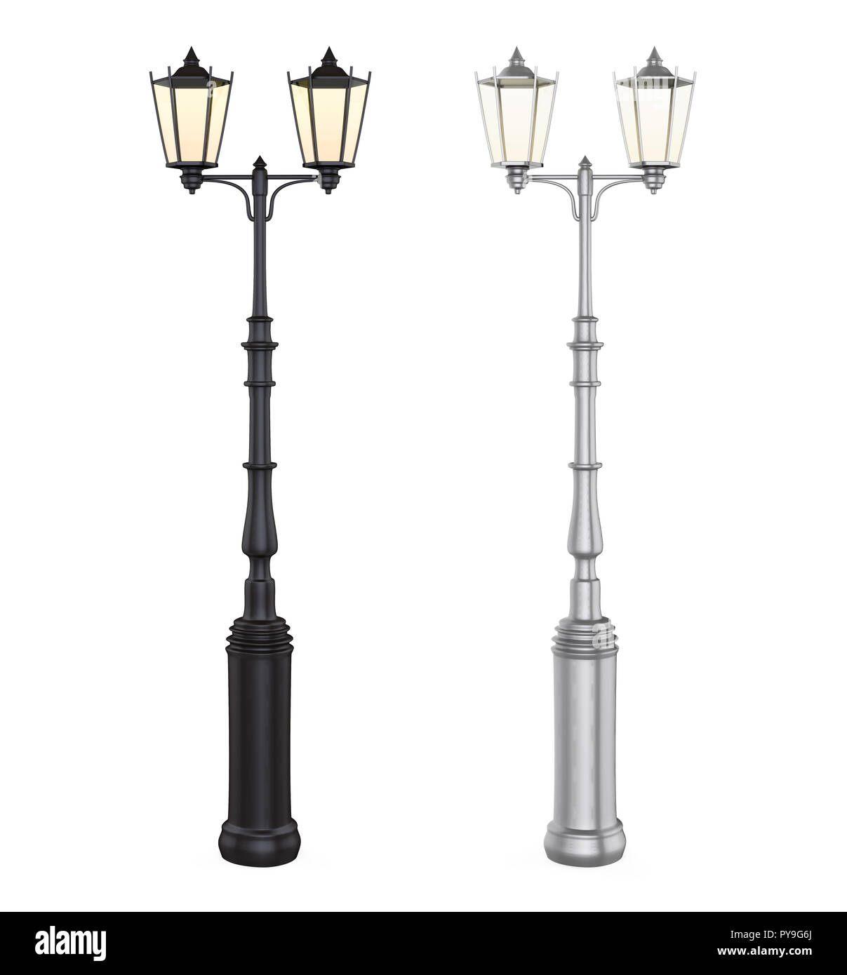 Street Lamp Post Isolated Stock Photo - Alamy