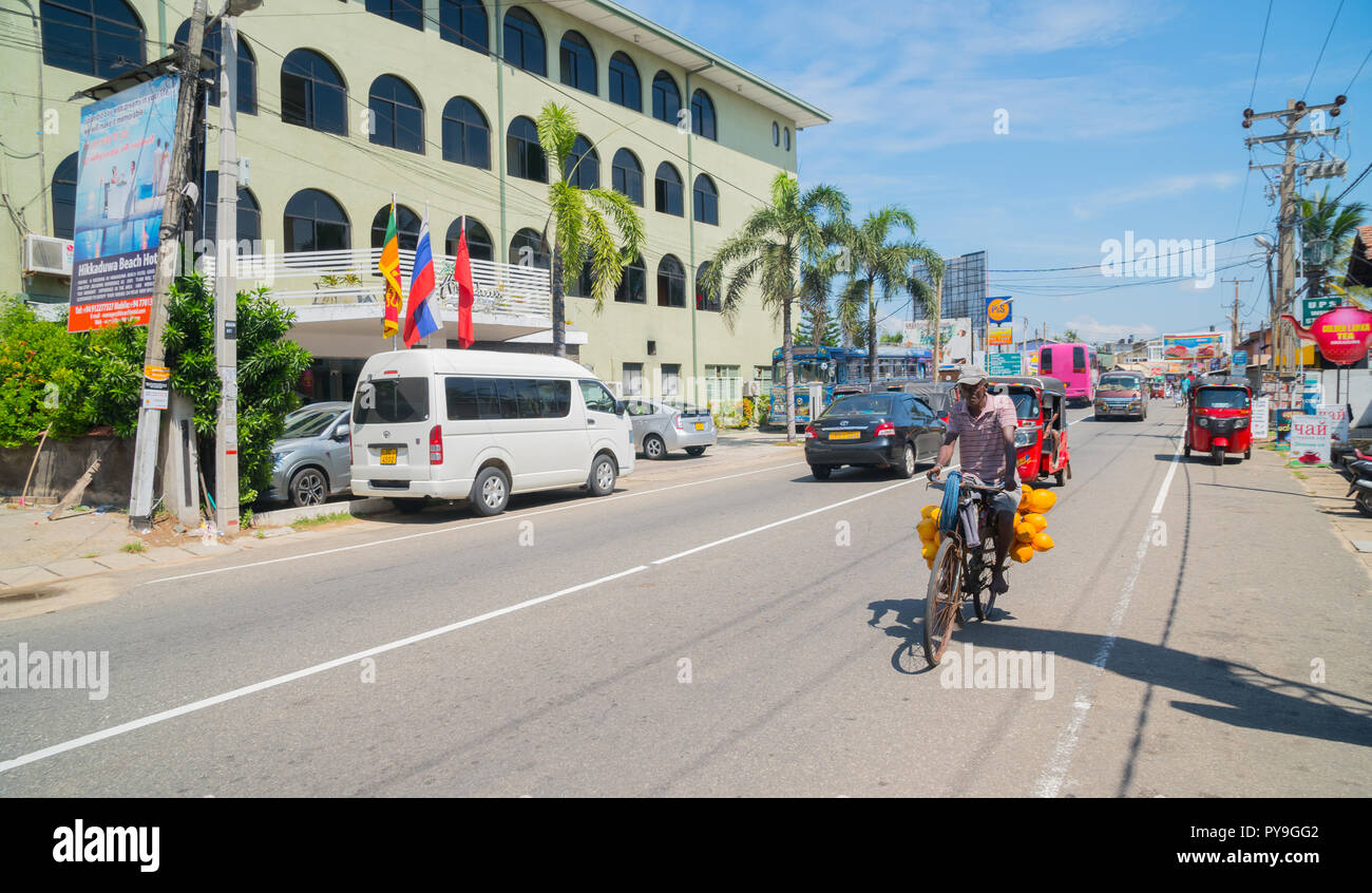 A typical sunny day outside in the resort town of Hikkaduwa Stock Photo ...