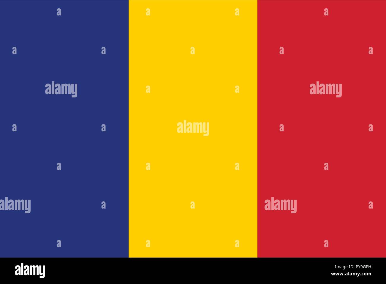 Vector image for Chad flag. Based on the official and exact Chad flag ...
