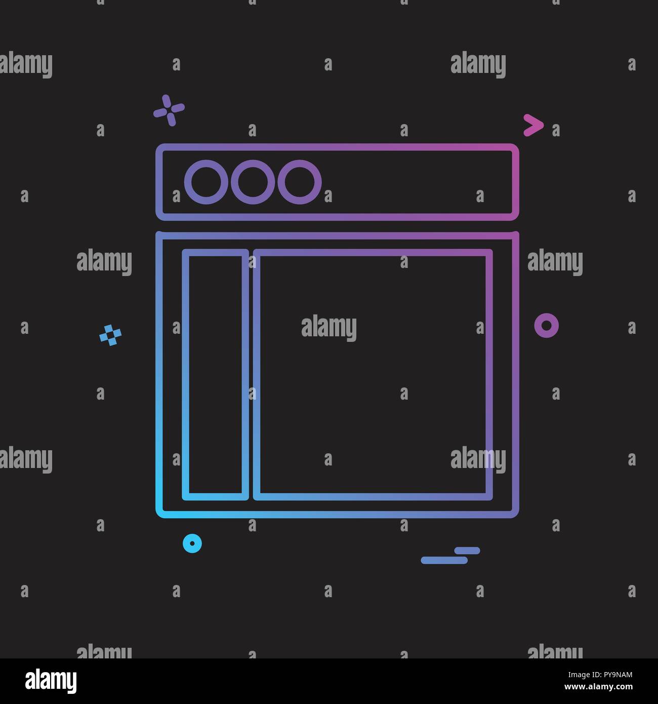 Web layouts icon design vector Stock Vector Image & Art - Alamy