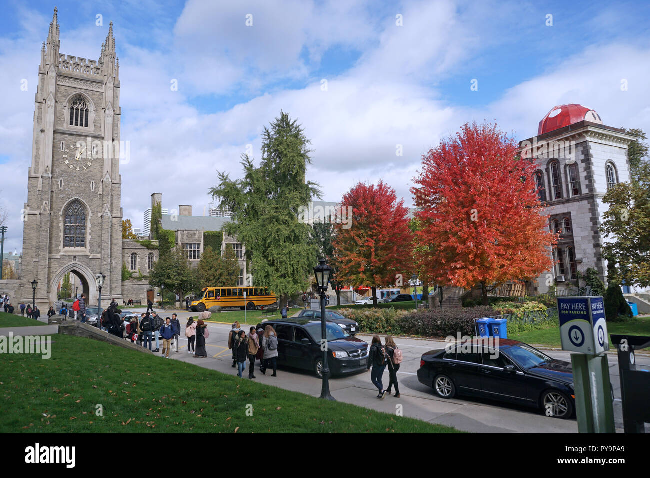 University campus with gothic architecture Stock Photo - Alamy