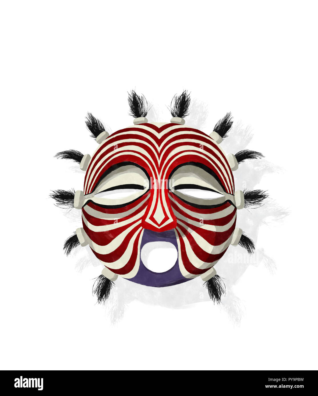 Mask watercolor Cut Out Stock Images & Pictures - Alamy