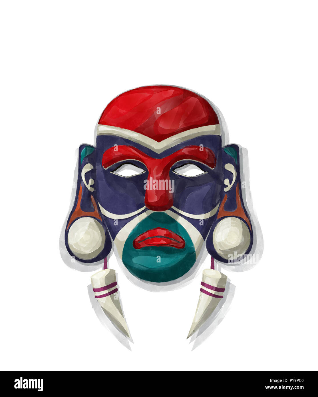 Mask watercolor Cut Out Stock Images & Pictures - Alamy