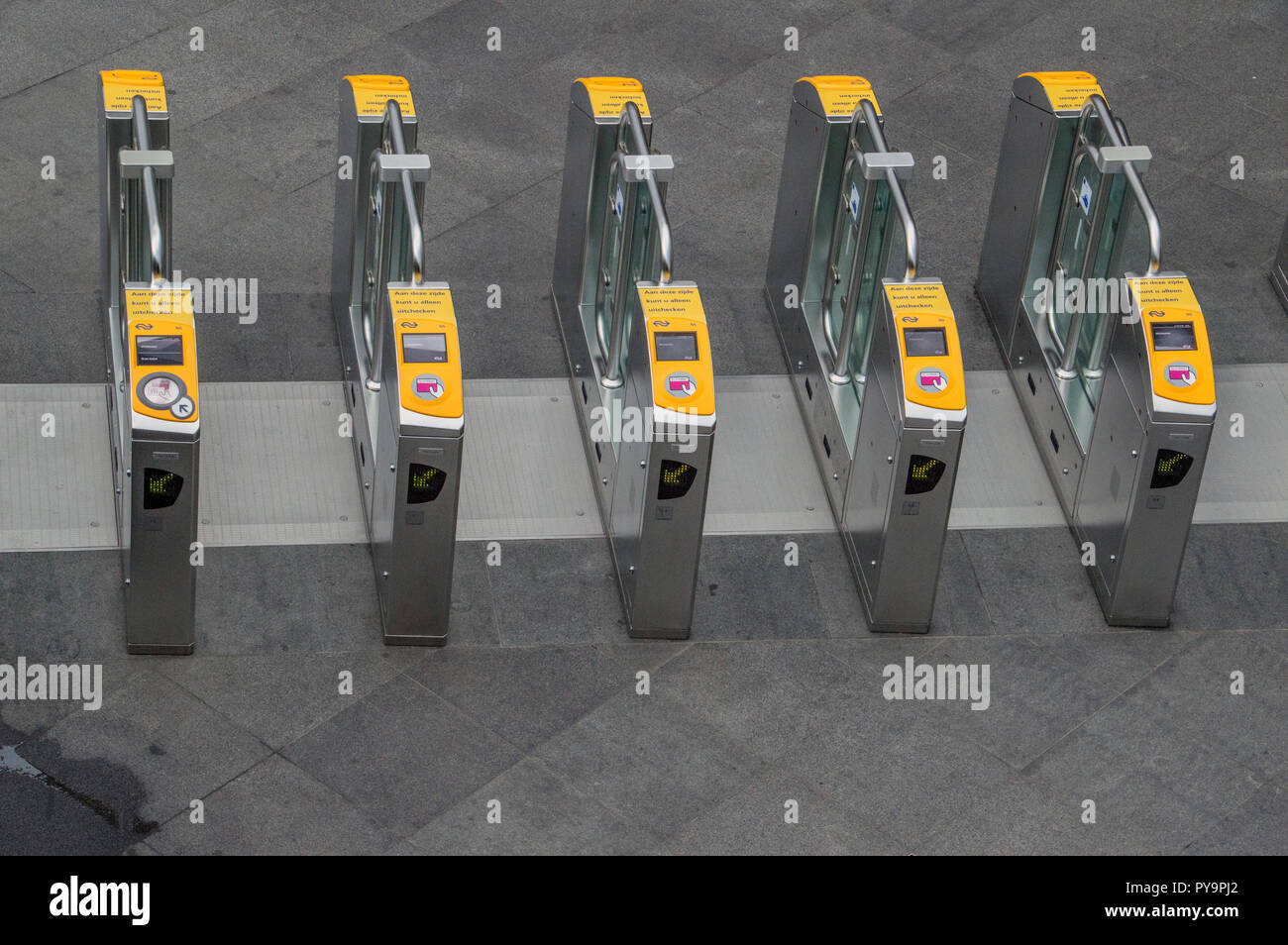 Check In Check Out Gate At Den Haag Central Station The Netherlands ...