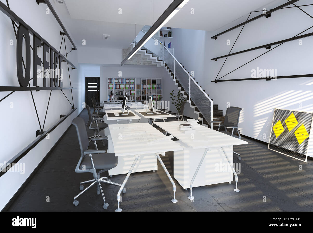 Modern office interior 3d hi-res stock photography and images - Alamy