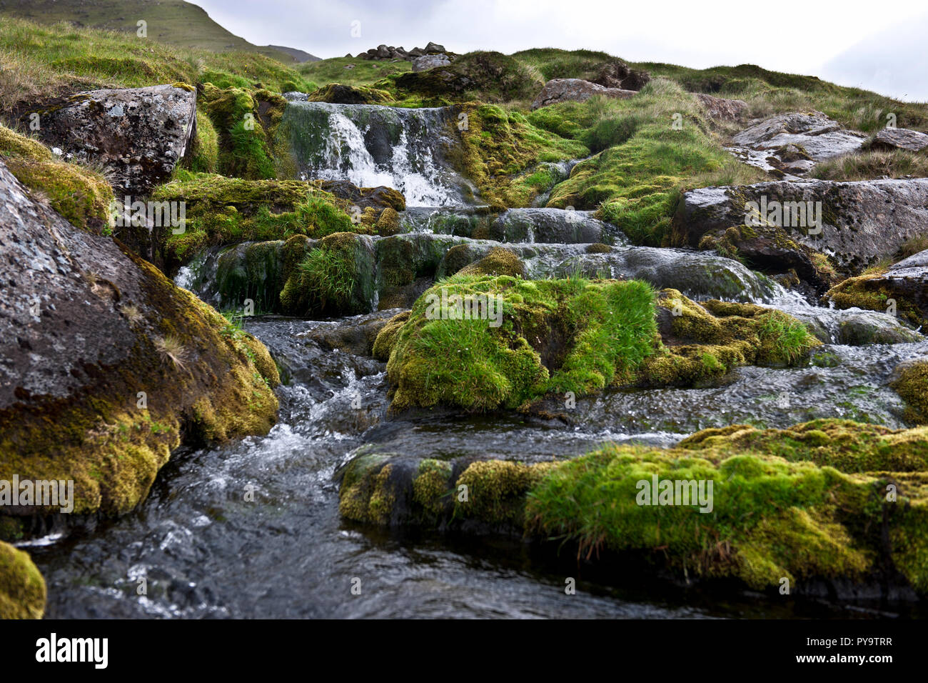Waterfall on Faroe Islands Stock Photo - Alamy