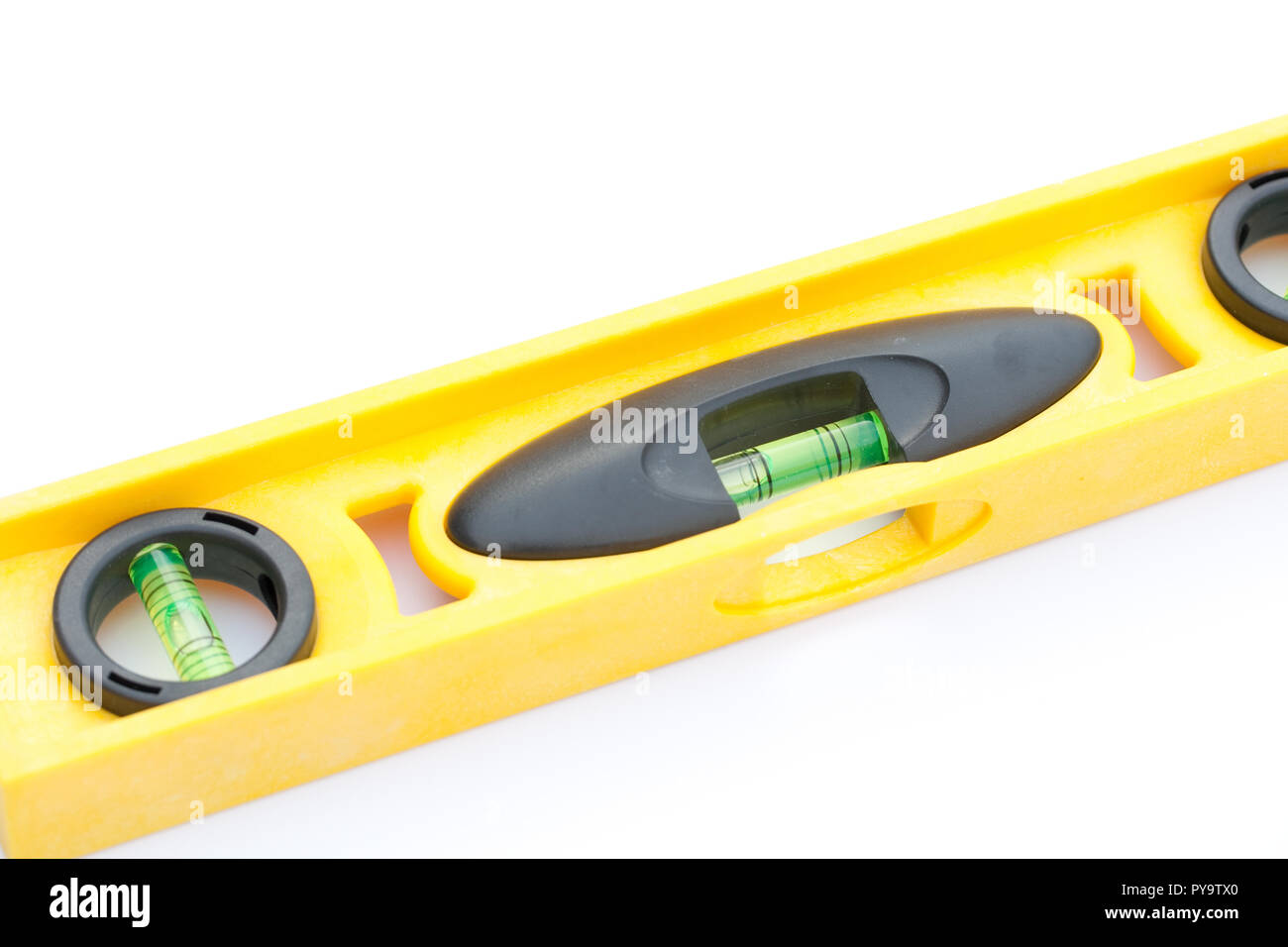 Bubble level isolated on white Stock Photo - Alamy