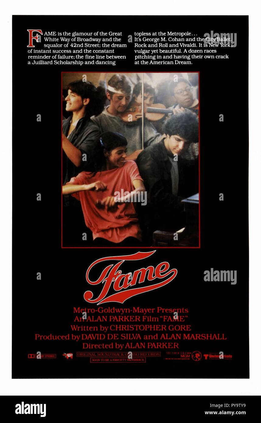 Fame 1980 poster hi-res stock photography and images - Alamy