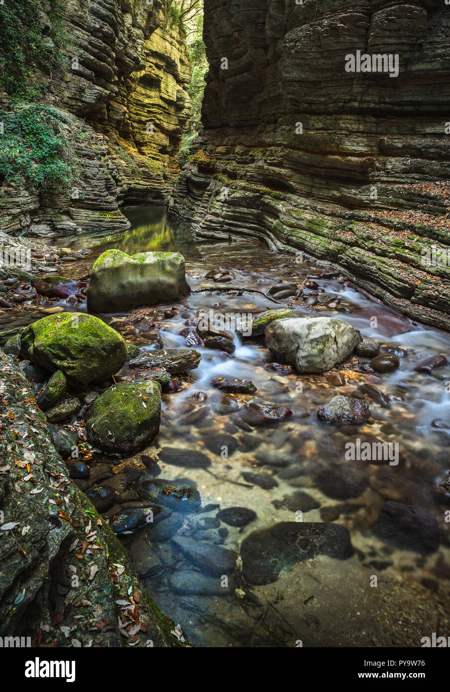 Gorges Garrafo, Monti della Laga, Marche Italy Stock Photo - Alamy