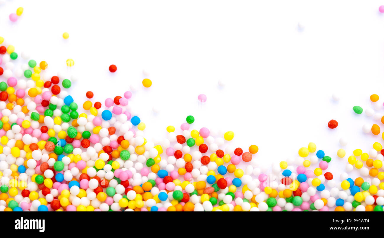 Colorful sprinkles making a frame Stock Photo - Alamy