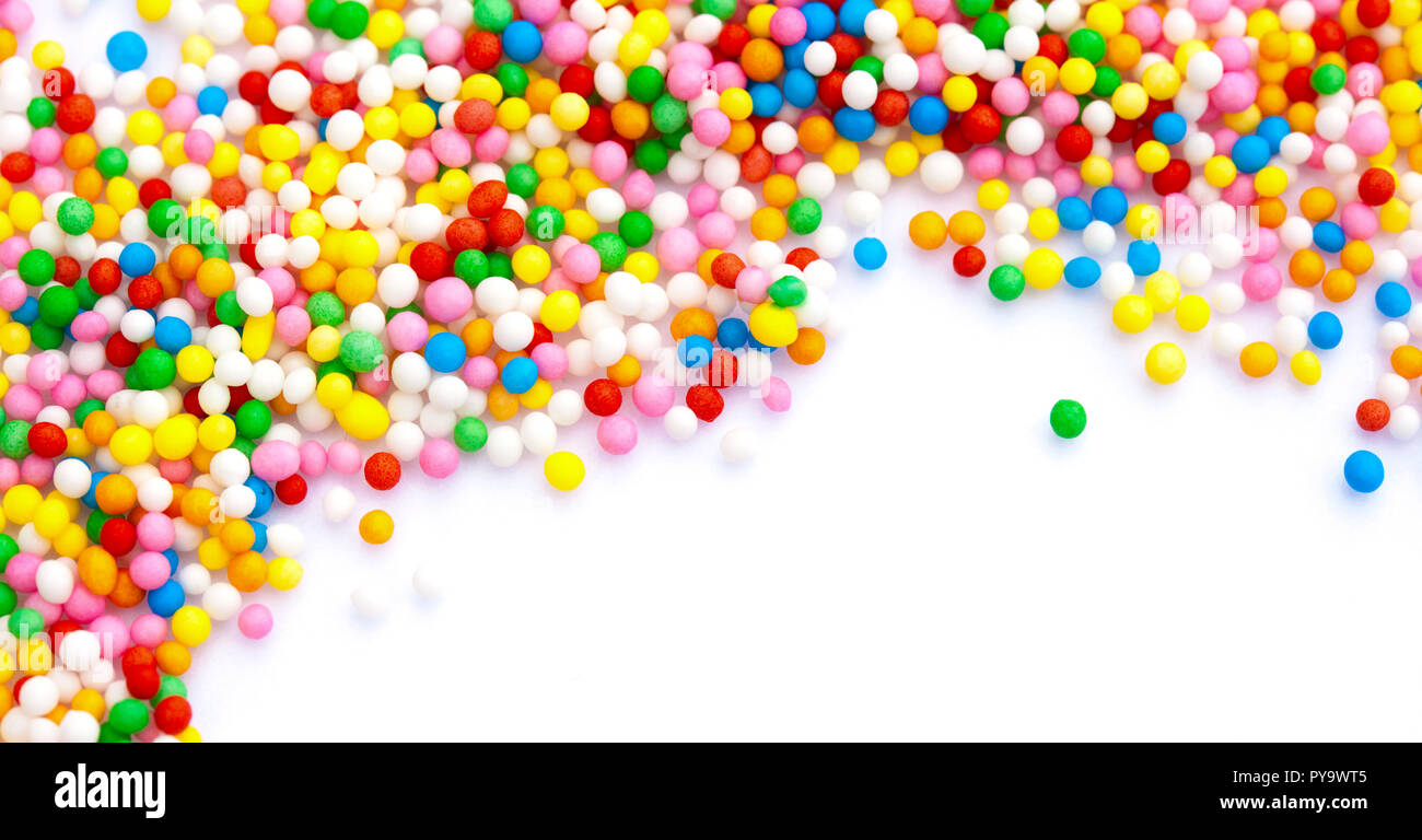 Colorful sprinkles making a frame Stock Photo - Alamy