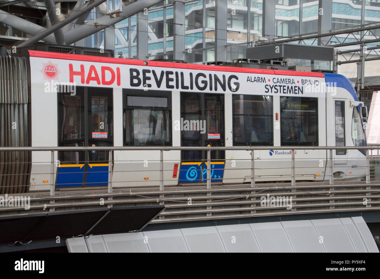 Tram Inside The Central Station At Den Haag The Netherlands 2018 Stock ...