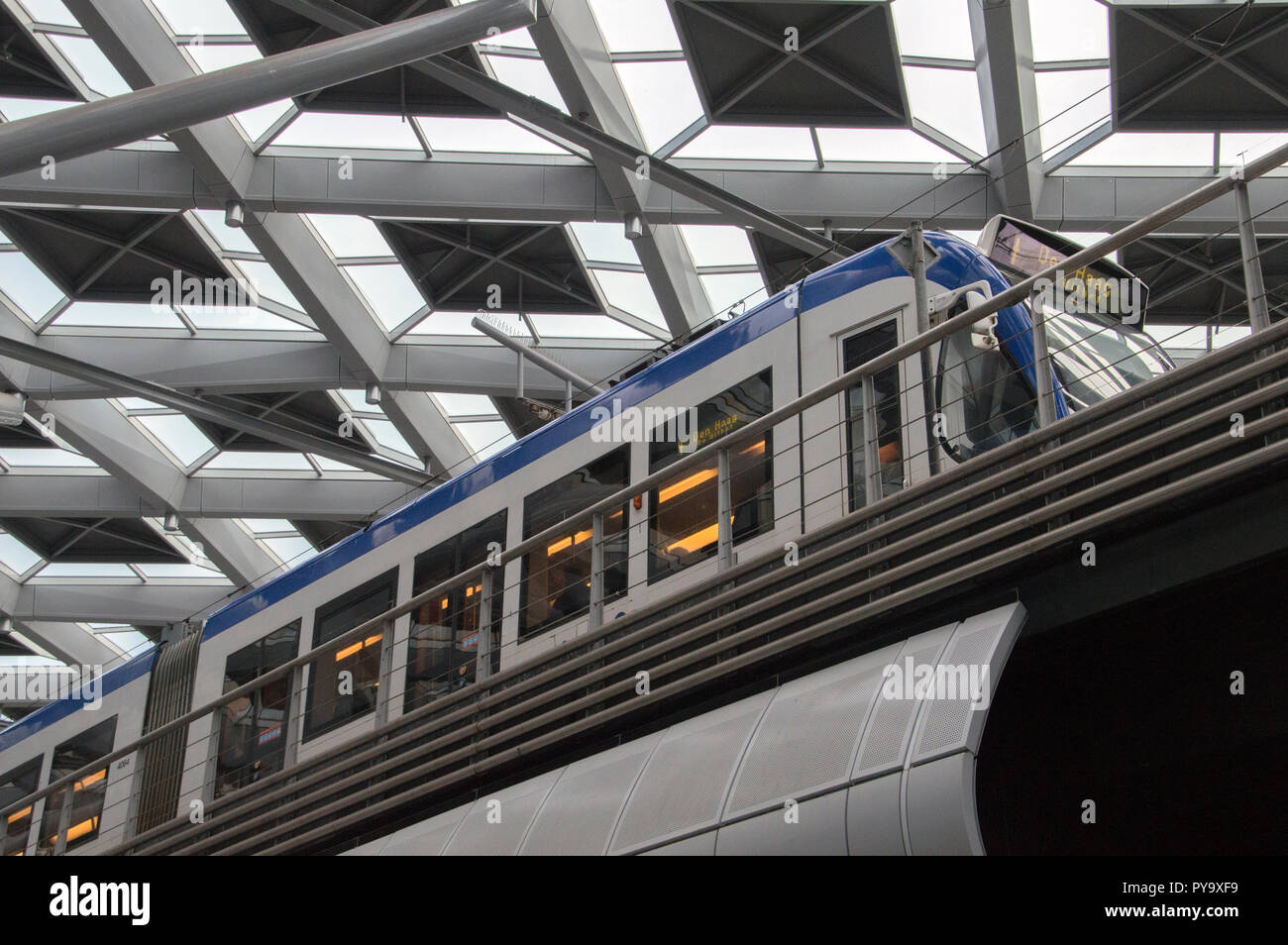 Tram Inside The Central Station At Den Haag The Netherlands 2018 Stock ...