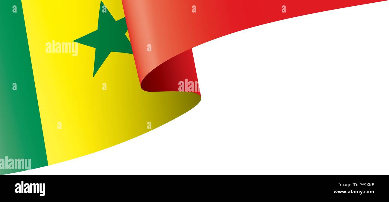 Senegal flag, vector illustration on a white background Stock Vector ...